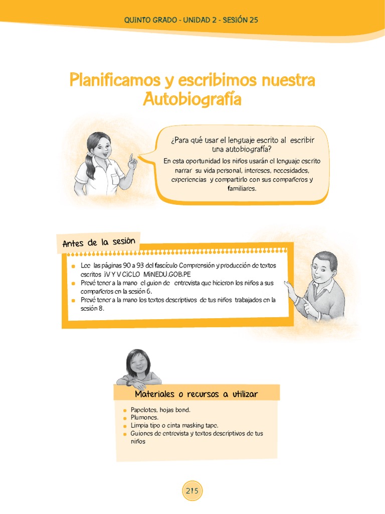Autobiografía Creativa para Quinto Grado | PDF | Autobiografías | Narración