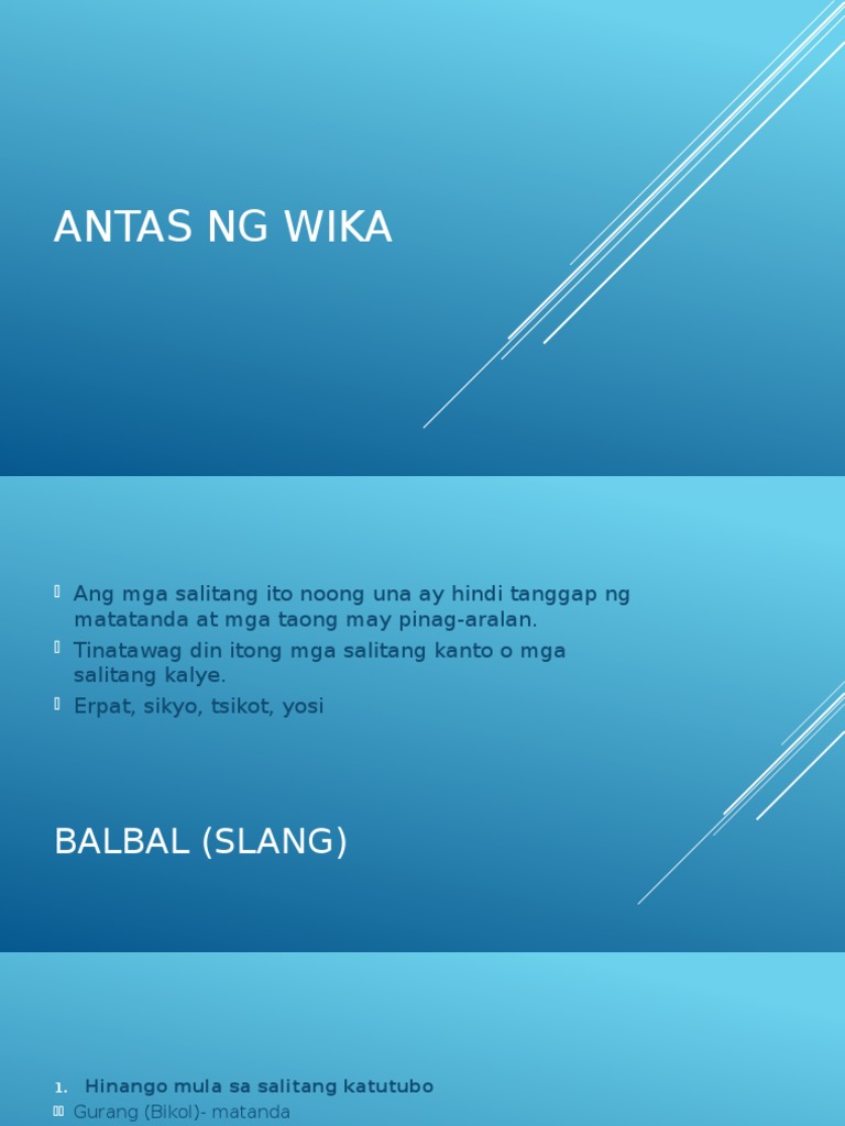 Antas NG Wika | PDF