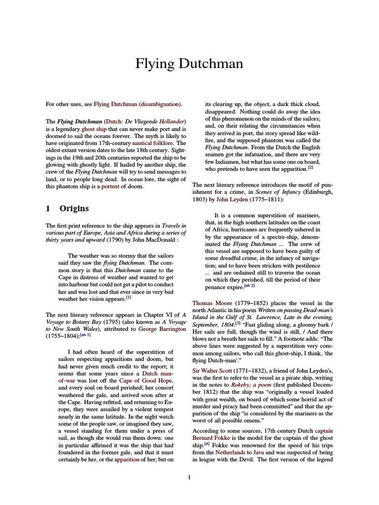 Flying Dutchman | PDF