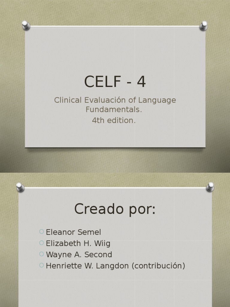 Celf - 4 Completo | PDF | Palabra | Oración (Lingüística)