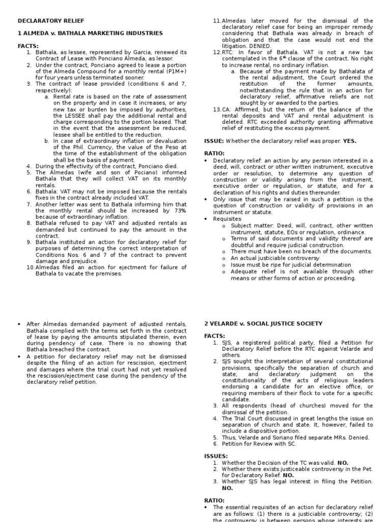 Declaratory Relief 1 28 | Declaratory Judgment | Lawsuit