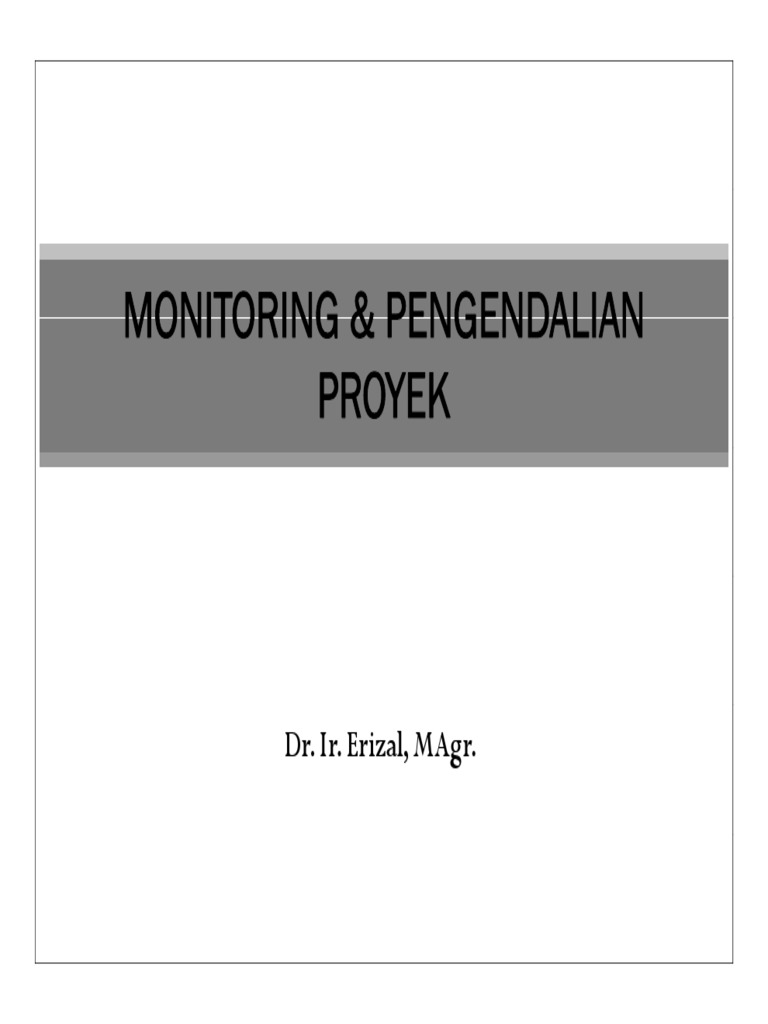 Monitoring Pengendalian Proyek PDF | PDF