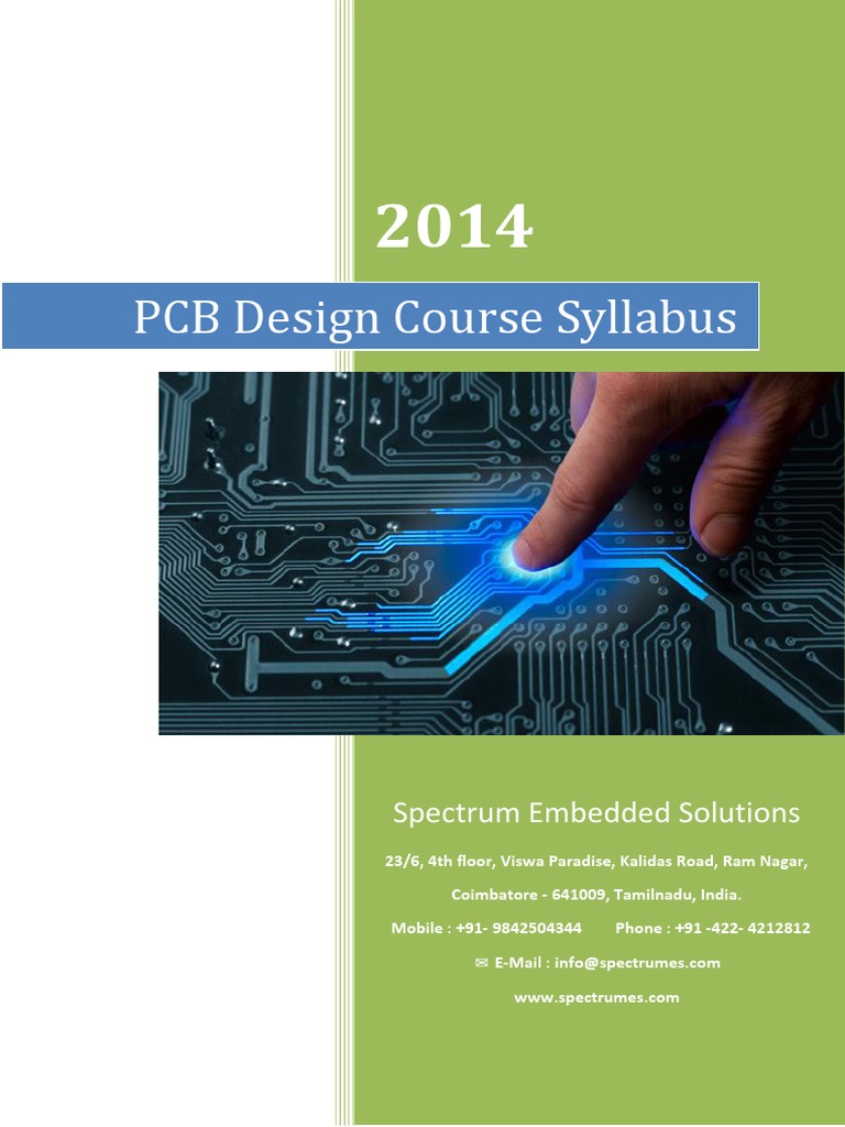 PCB Design Course Syllabus PDF | PDF | Electronic Design | Electronics