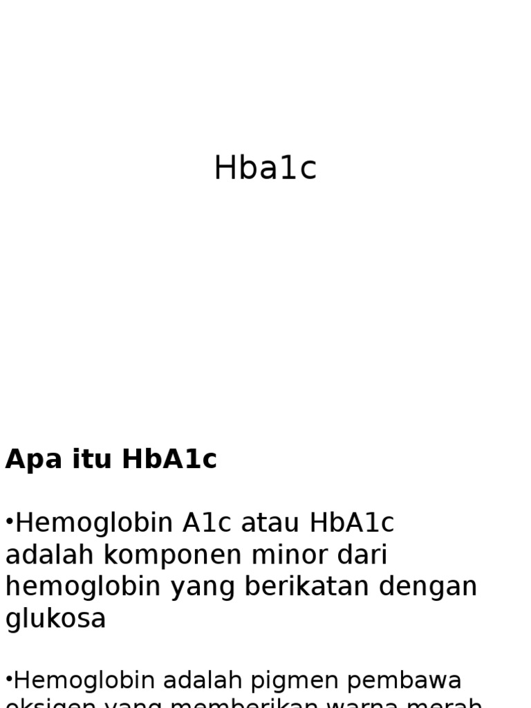 Hba1c Untuk Diagnosis | PDF | Kesehatan Holistik