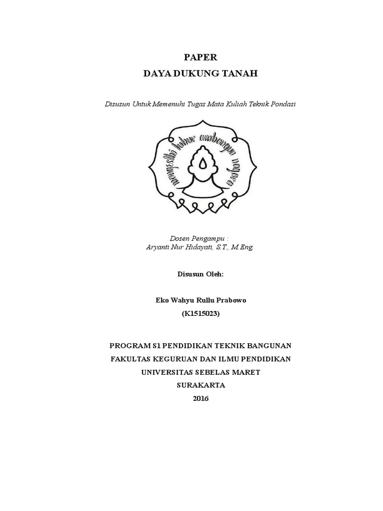 Paper - Daya Dukung Tanah | PDF