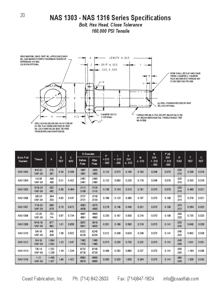 Nas1303 Nas1316 | PDF | Screw | Machines