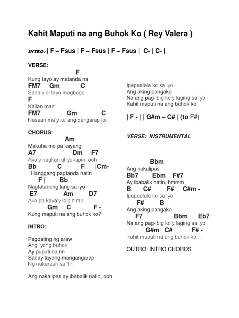 Kahit Maputi Na Ang Buhok Ko | PDF