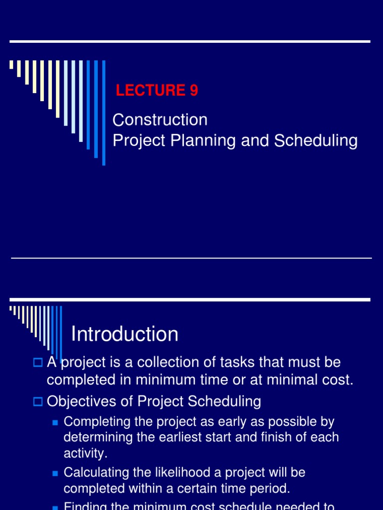 Lecture 9 - Project Planning and Scheduling | PDF | Projects | Industries