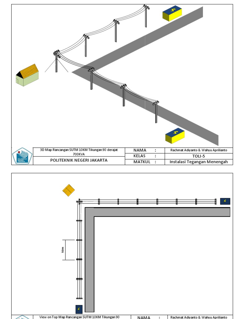 Denah Tiang Listrik | PDF