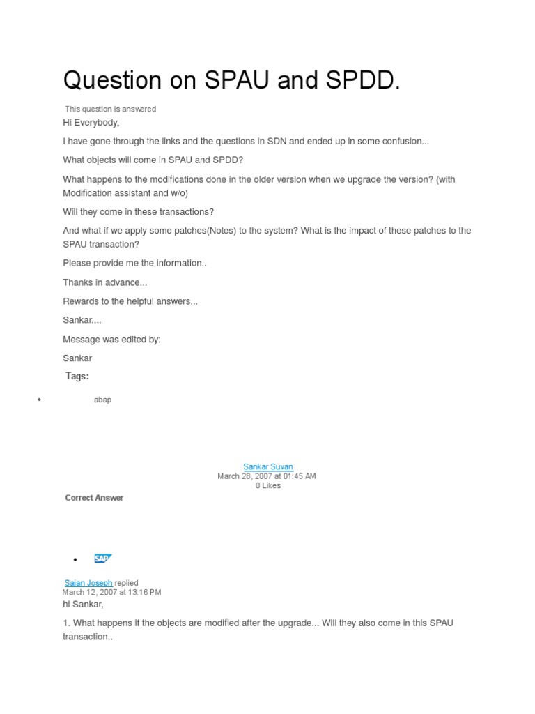 Question On SPAU and SPDD | PDF | Question | Information Science