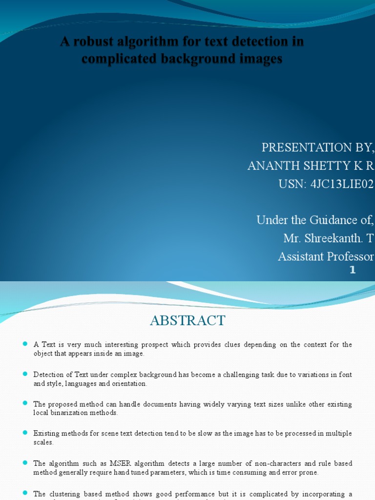 Text Detection | PDF | Vision | Areas Of Computer Science