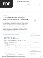 Control Break Statements in SAP ABAP | PDF | Control Flow | Computer Data