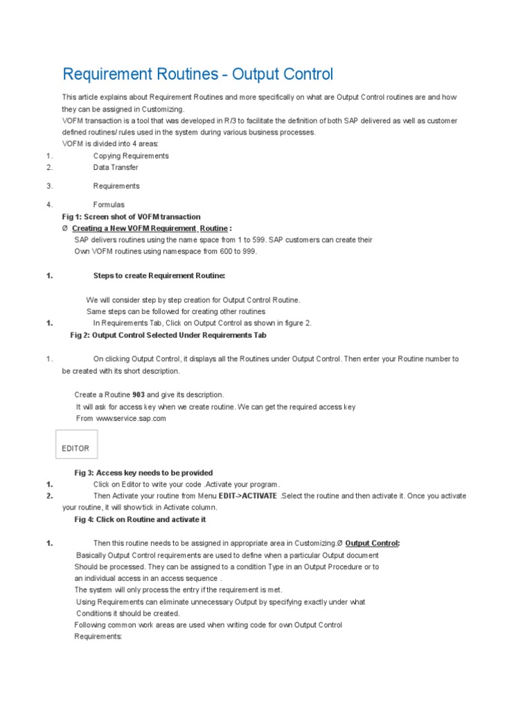 Requirement Routines | PDF | Sales | Subroutine
