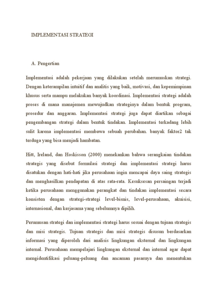 Implementasi Strategi | PDF