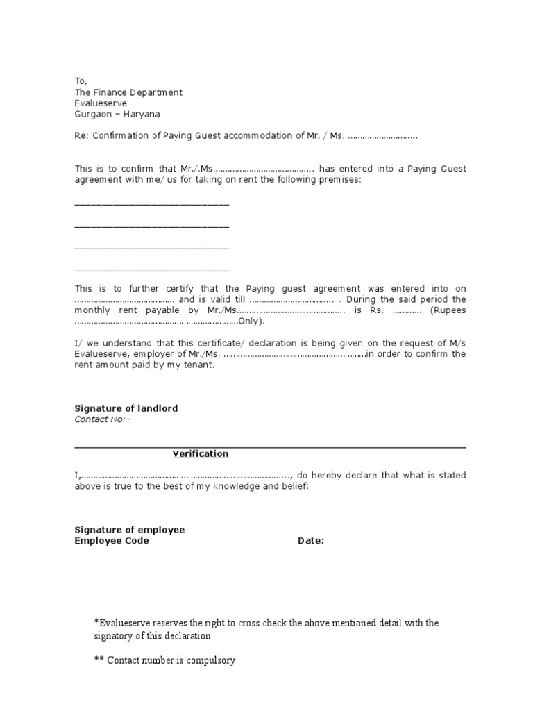 Template PG Declaration | PDF