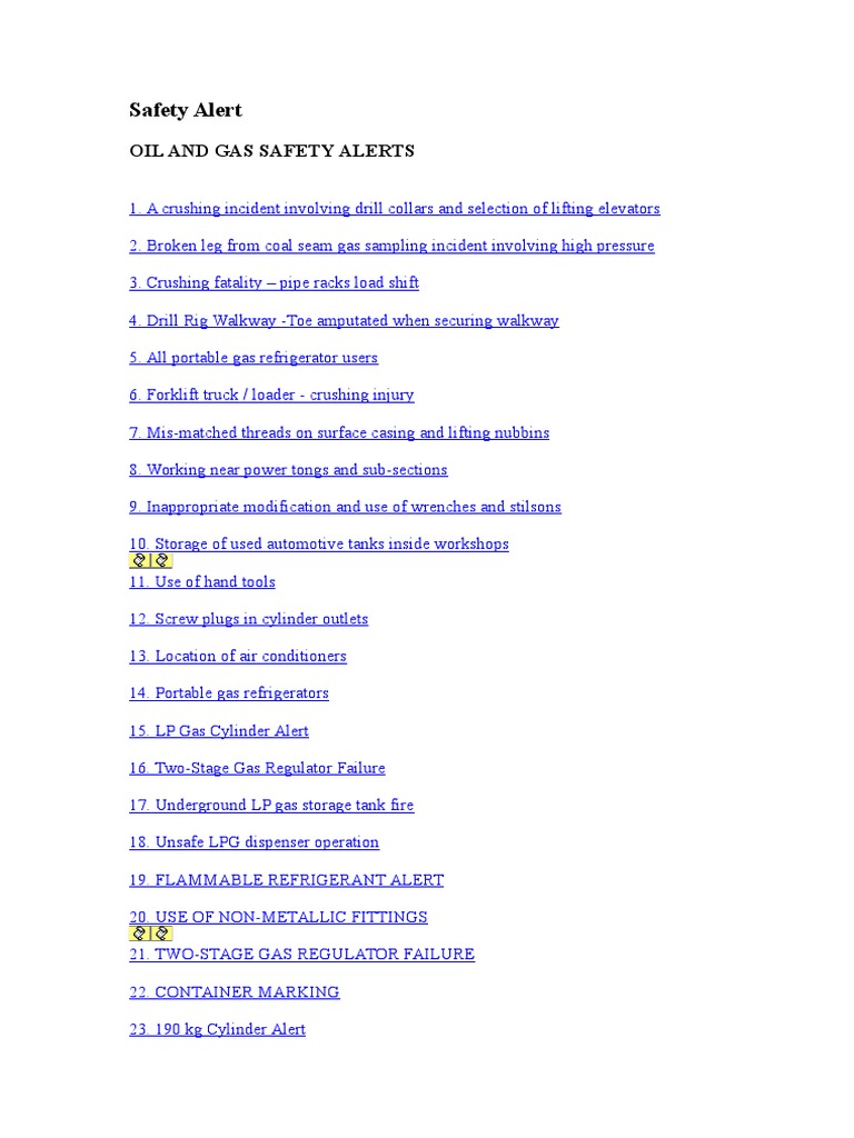 Oil Gas Safety Alert | PDF