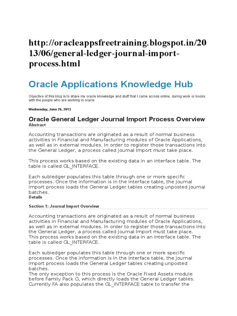 GL Interface Ref | PDF | Data Management | Computing