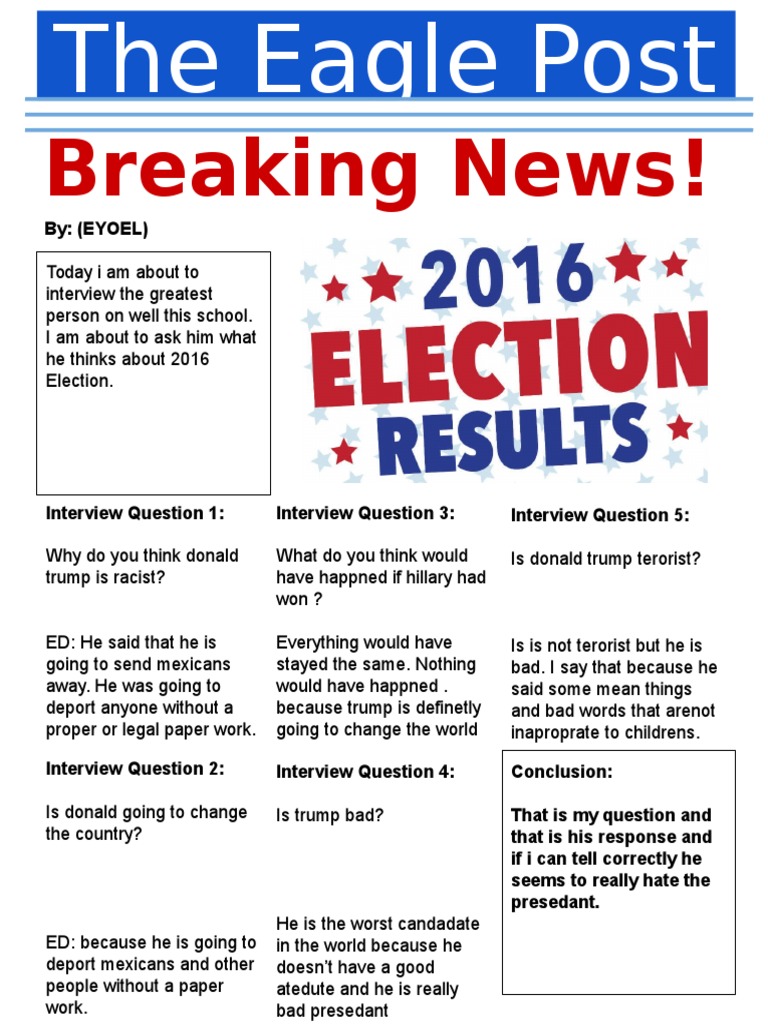Election Results Newsletter Template - Eyoel Wolde | PDF