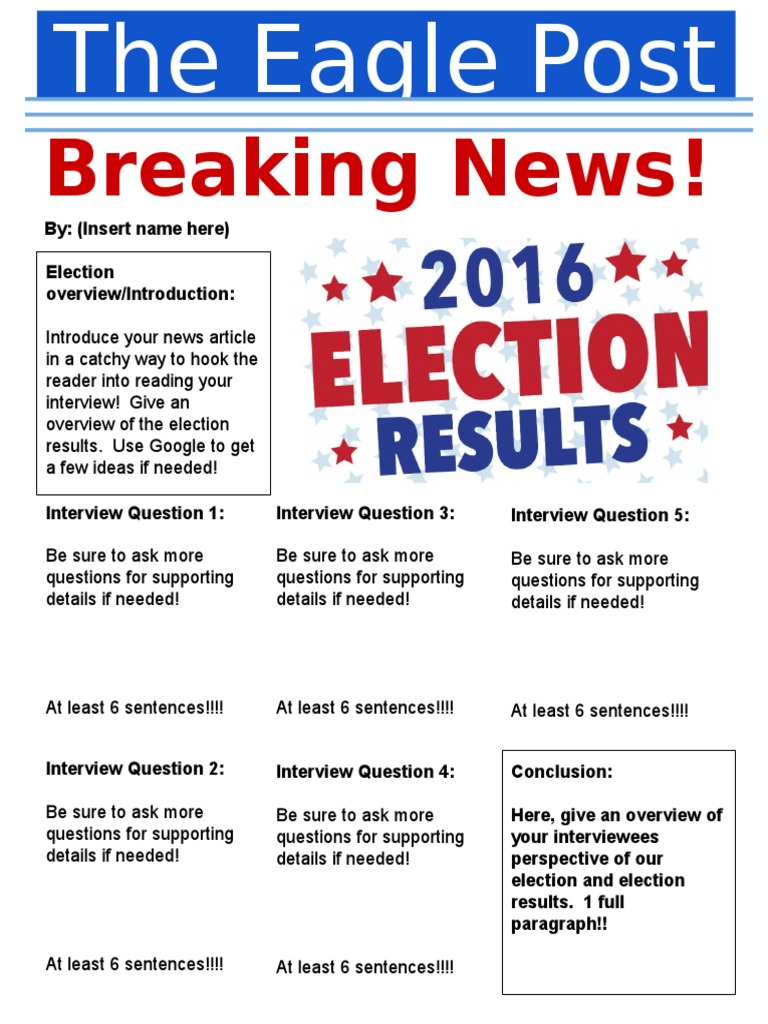 Election Results Newsletter Template - Salem Eshete | PDF
