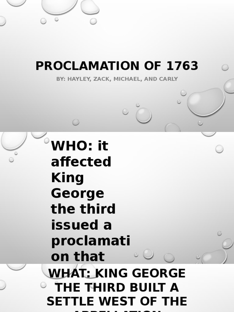 Proclamation of 1763 | PDF