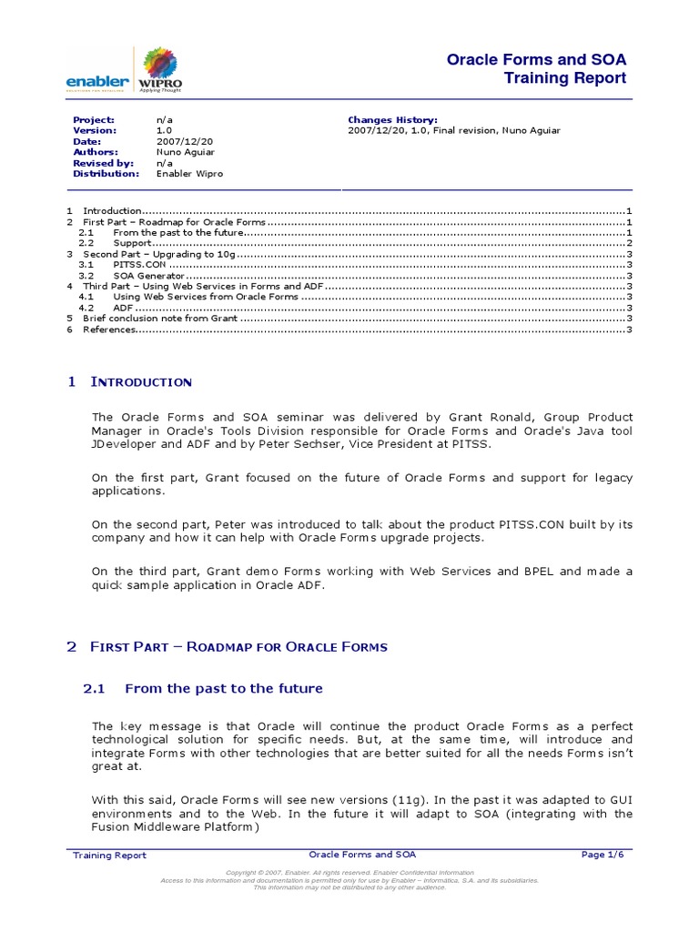 Oracle Forms and SOA - Training Report | PDF | Application Programming ...