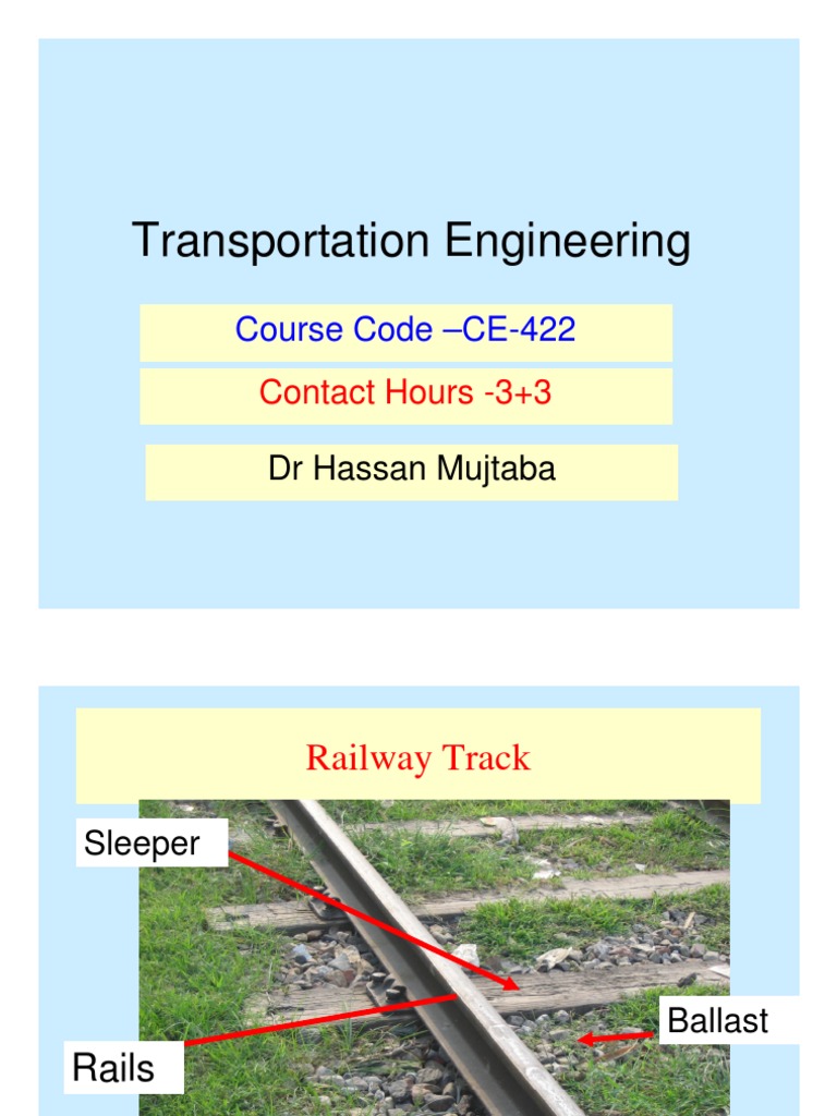 Lec 5 Introduction To Railway PDF | PDF | Track (Rail Transport) | Train