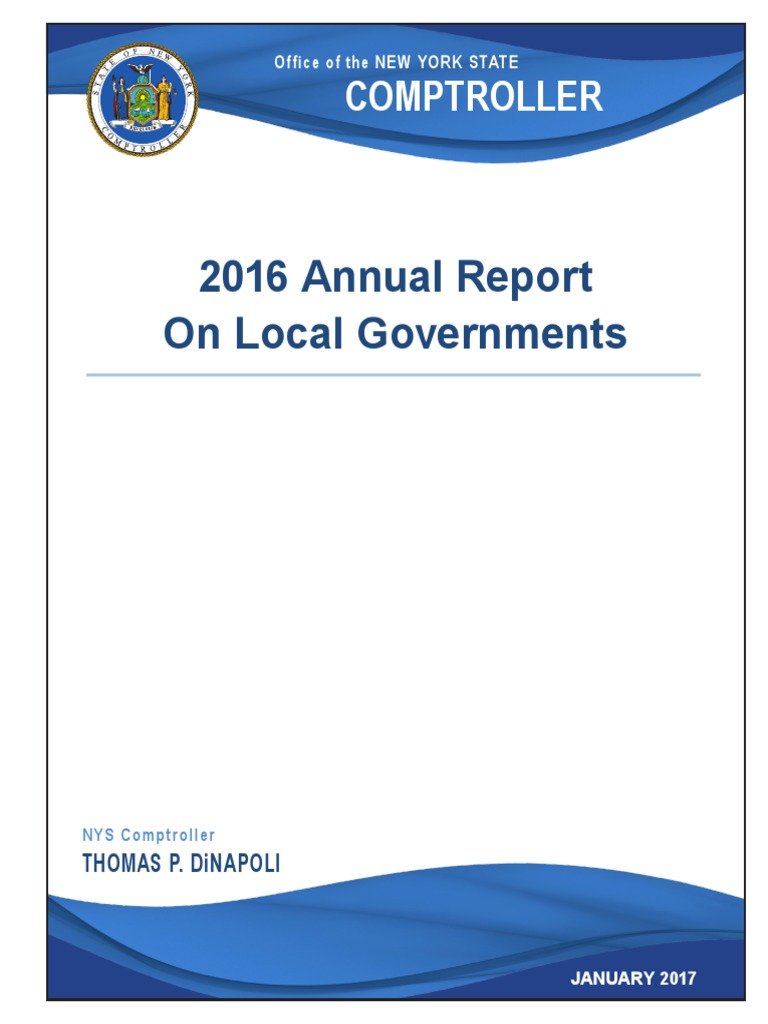 2016 Annual Report On Local Governments: Comptroller | PDF