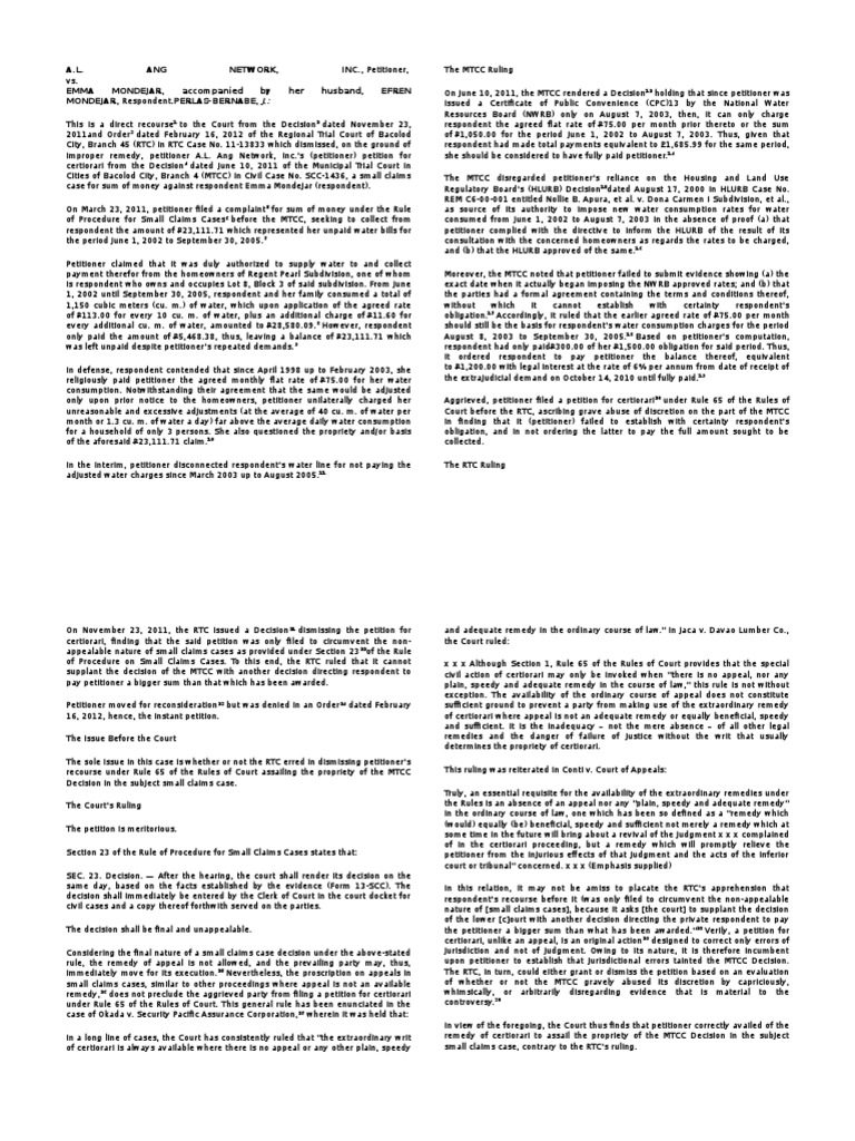 REM 1 Cases For July 4 2016 | PDF