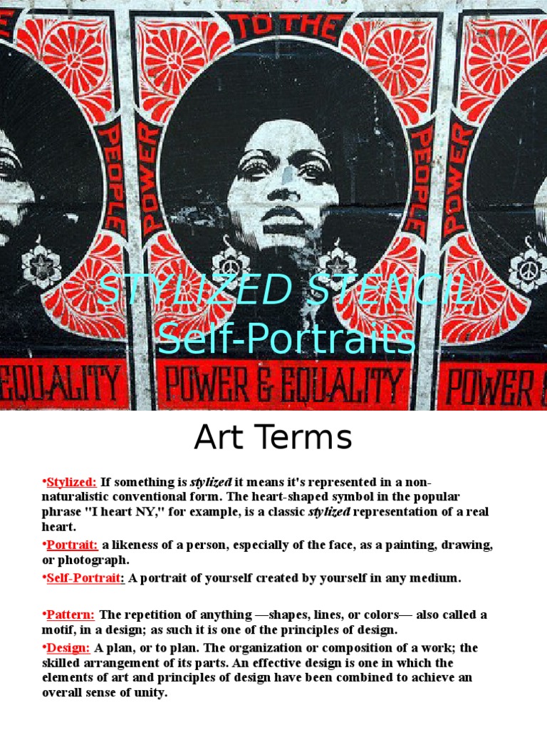 Stencil Self Portrait Powerpoint | PDF | Poster | Street Art