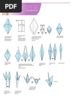 Steps to Make a Paper Crane | PDF | Origami | Printing Materials