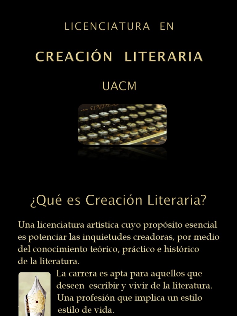 Licenciatura en Creación Literaria | PDF | Crítica literaria | Escritura