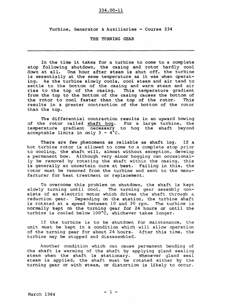 Shaft Sagging and Hoging | PDF | Turbine | Gear