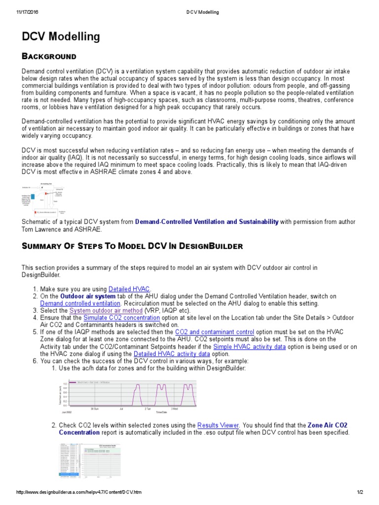 DCV Modelling: Demand Controlled Ventilation and Sustainability | PDF | Ventilation ...