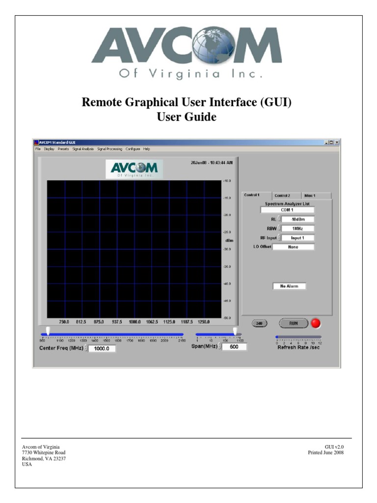 AVCOM GUI User Guide (v1) (2015 - 12 - 16 22 - 06 - 01 UTC) | PDF | Port (Computer Networking ...