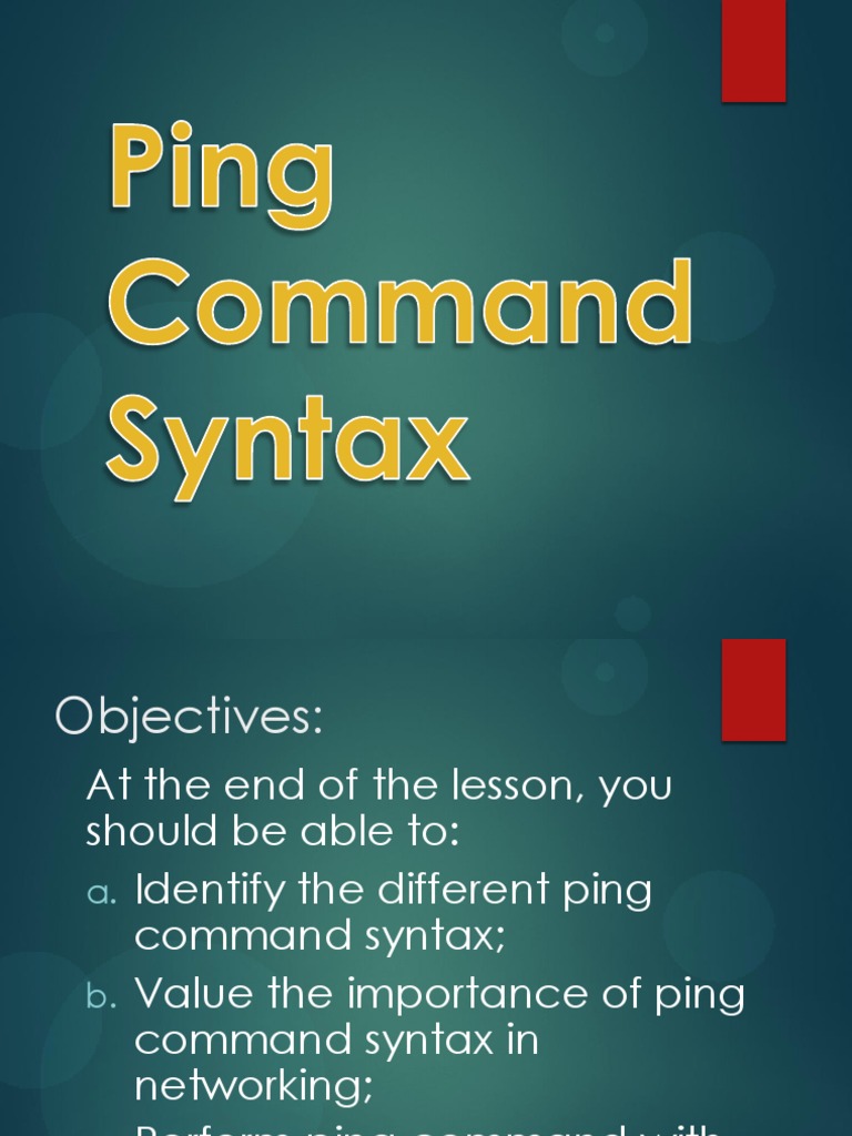 7 Ping Command Syntax | PDF | Network Architecture | Computer Architecture