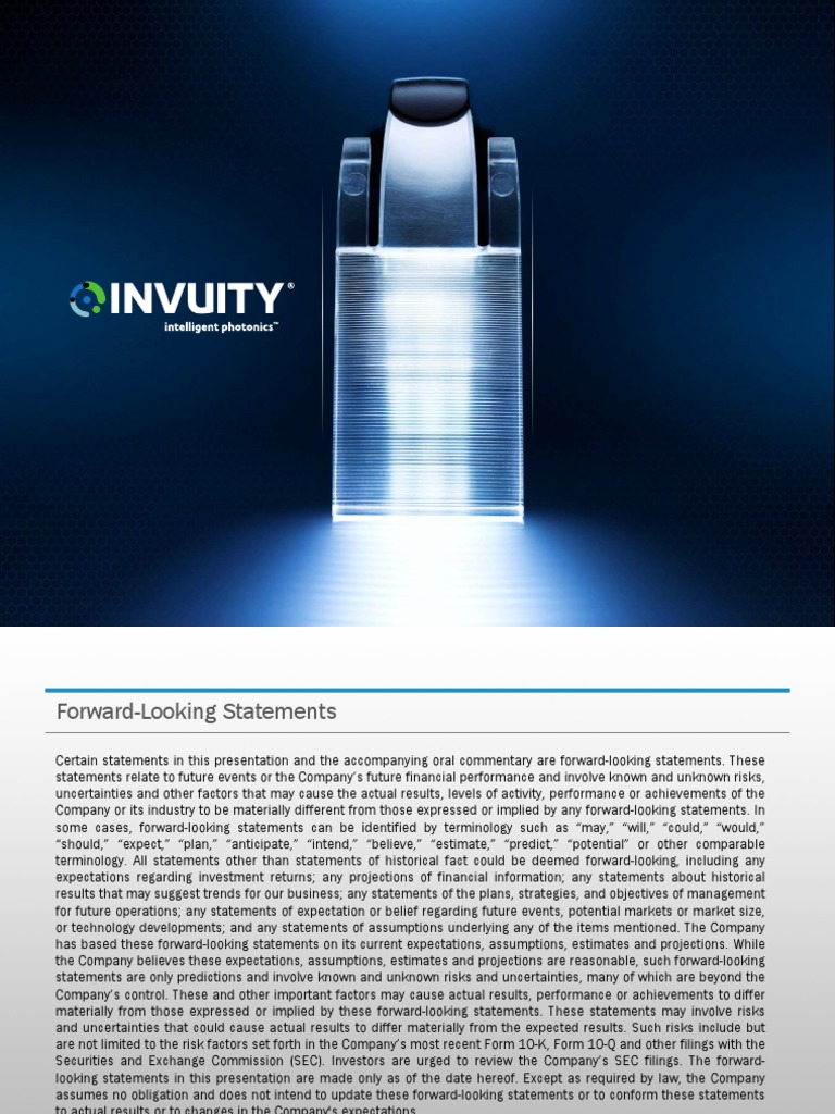 Invuity Investor Presentation - Nov 2016 | PDF | Risk | Investor