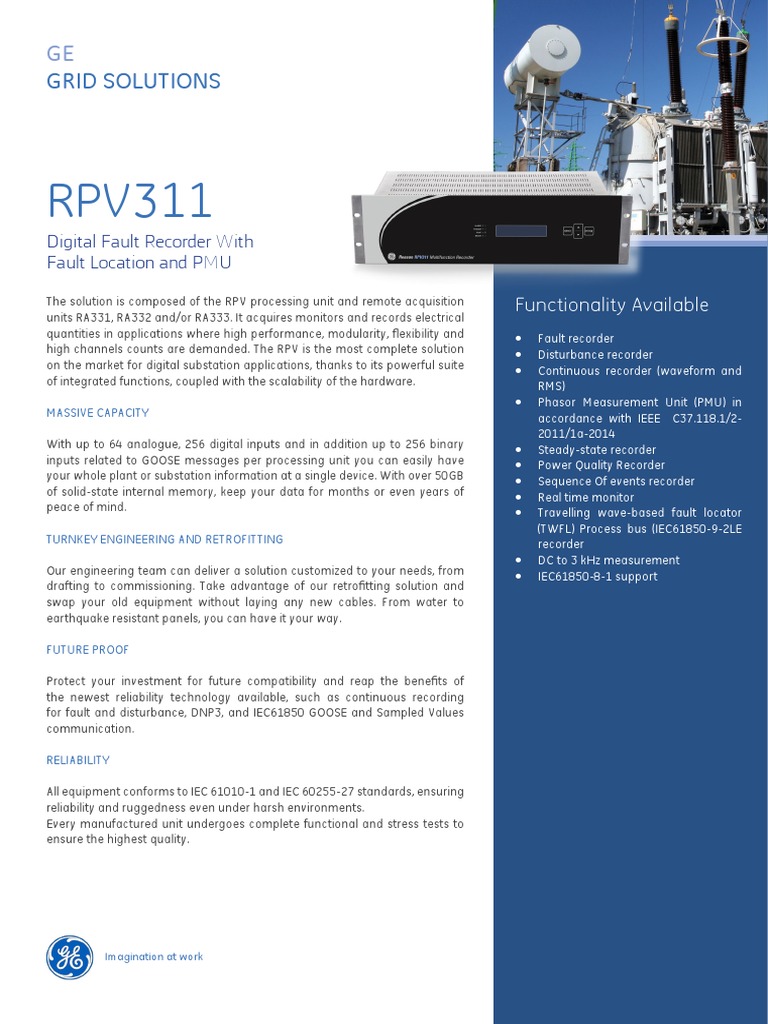 Grid Solutions: Digital Fault Recorder With Fault Location and PMU ...