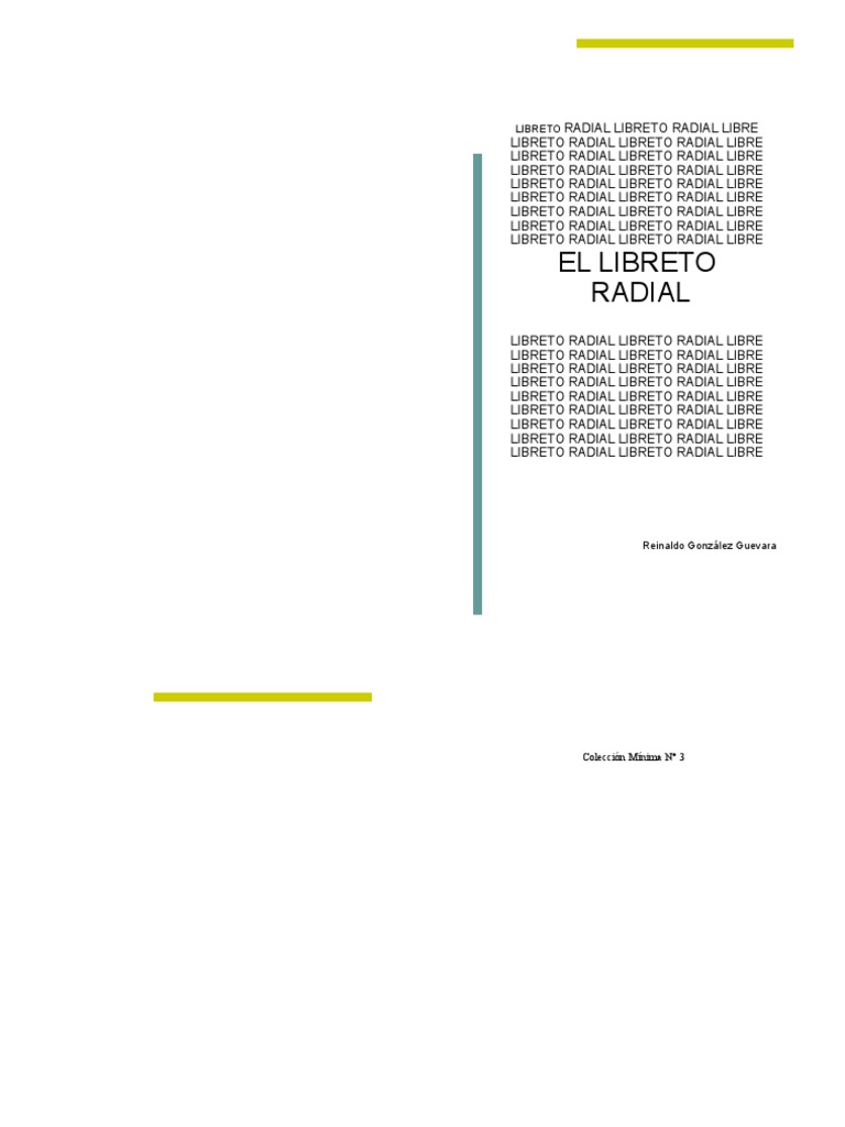 El Libreto Radiofónico - Copia | Radio | Comunicación
