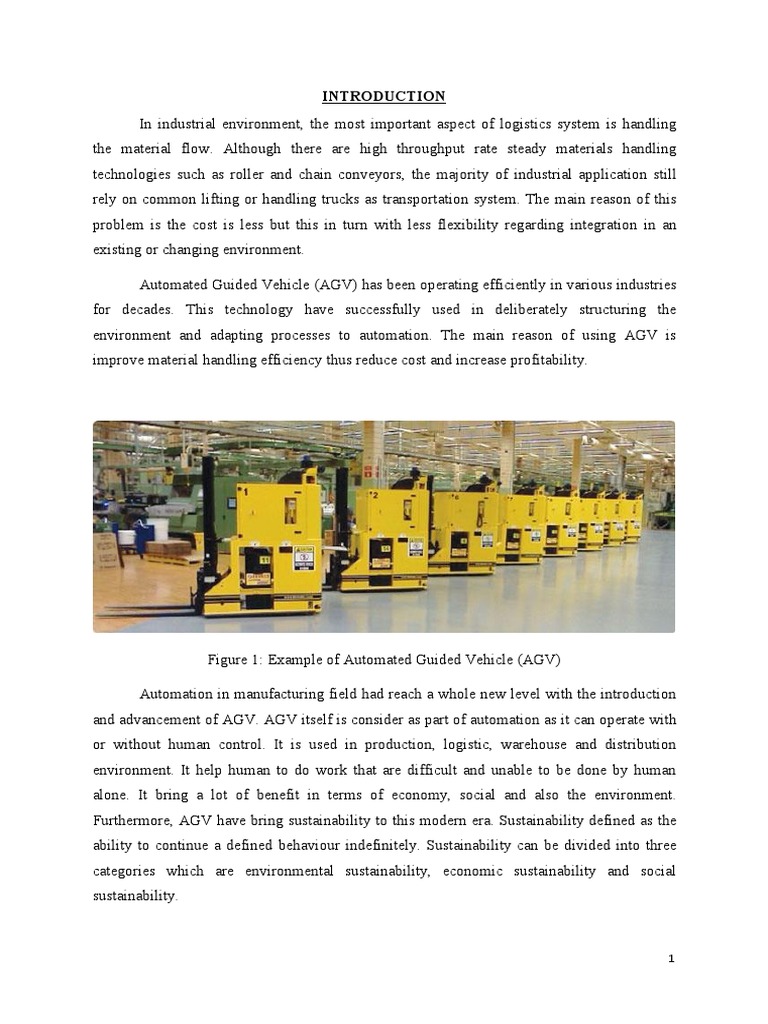 Automated Guided Vehicles in Industry | PDF | Automation | Sustainability