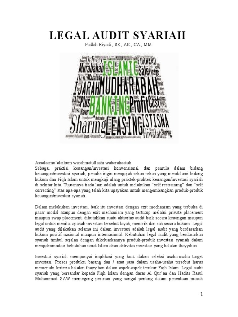 Legal Audit Syariah | PDF