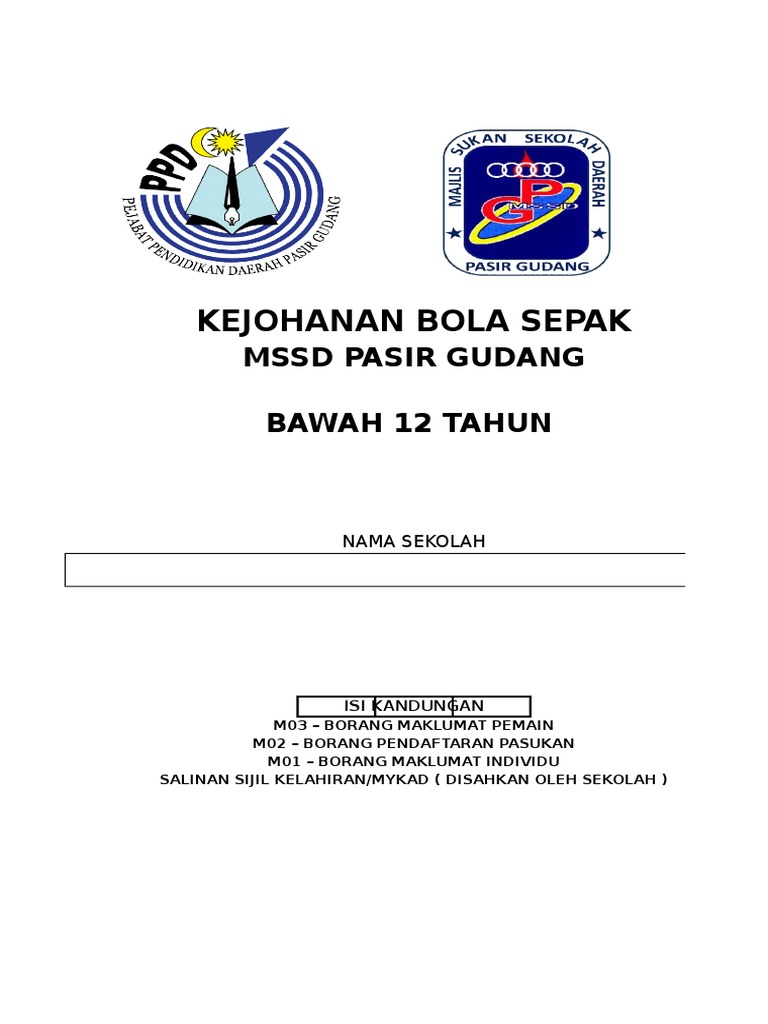 Borang Pendaftaran MSSD | PDF