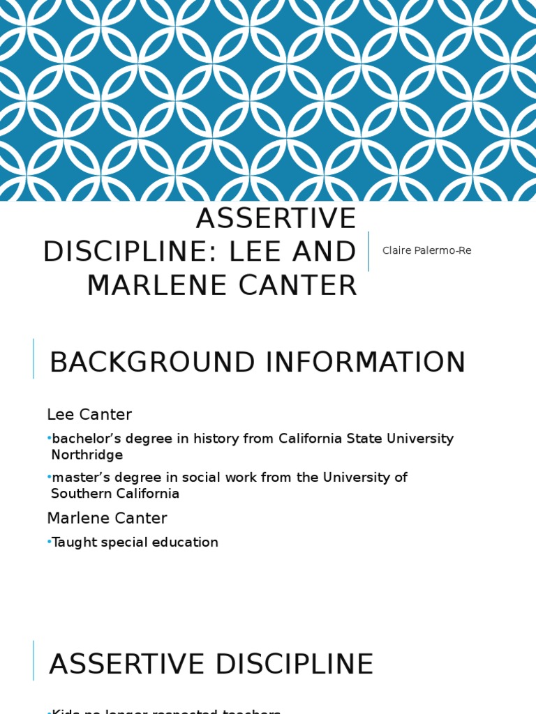 Assertive Discipline | PDF | Wellness