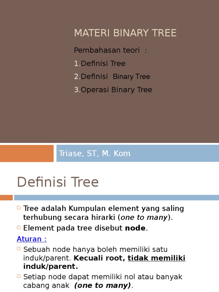 Materi 8 Dan 9 Representasi Struktur Data Pohon Dalam Linked-List | PDF