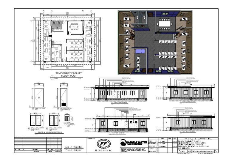 Temporary Facility Floor Plan: Door & Window Details | PDF