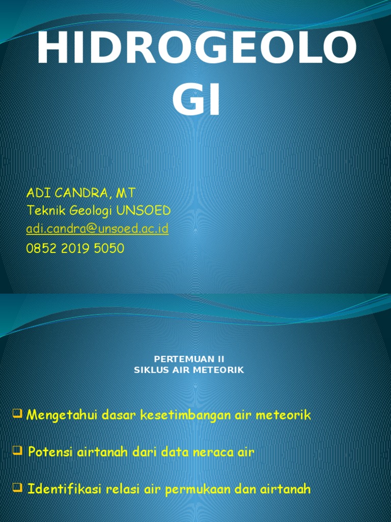 Bab II Siklus Air Meteorik | PDF