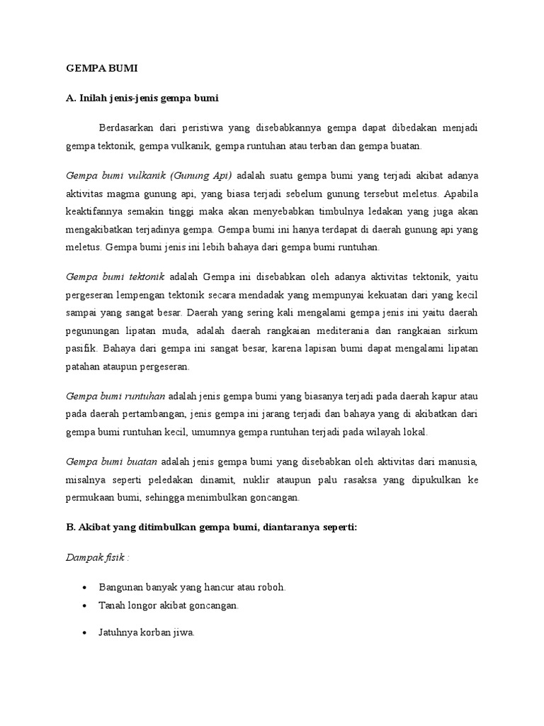 Gempa Bumi | PDF