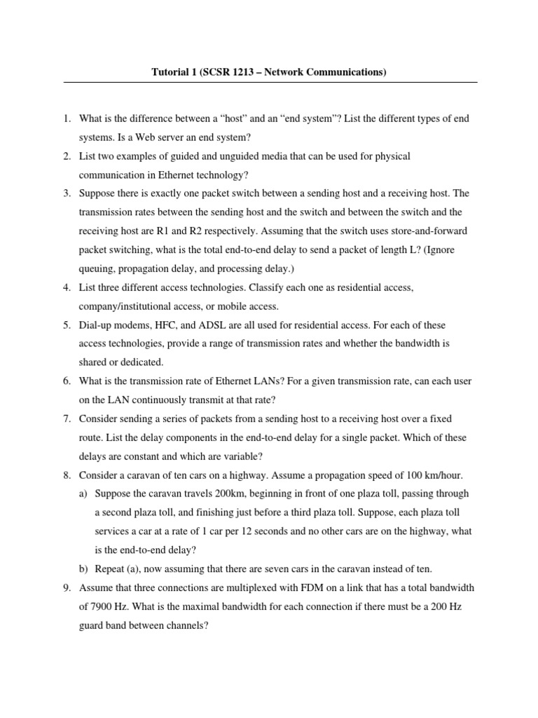 Tutorial Computer Networking | PDF | Network Packet | Computer Network