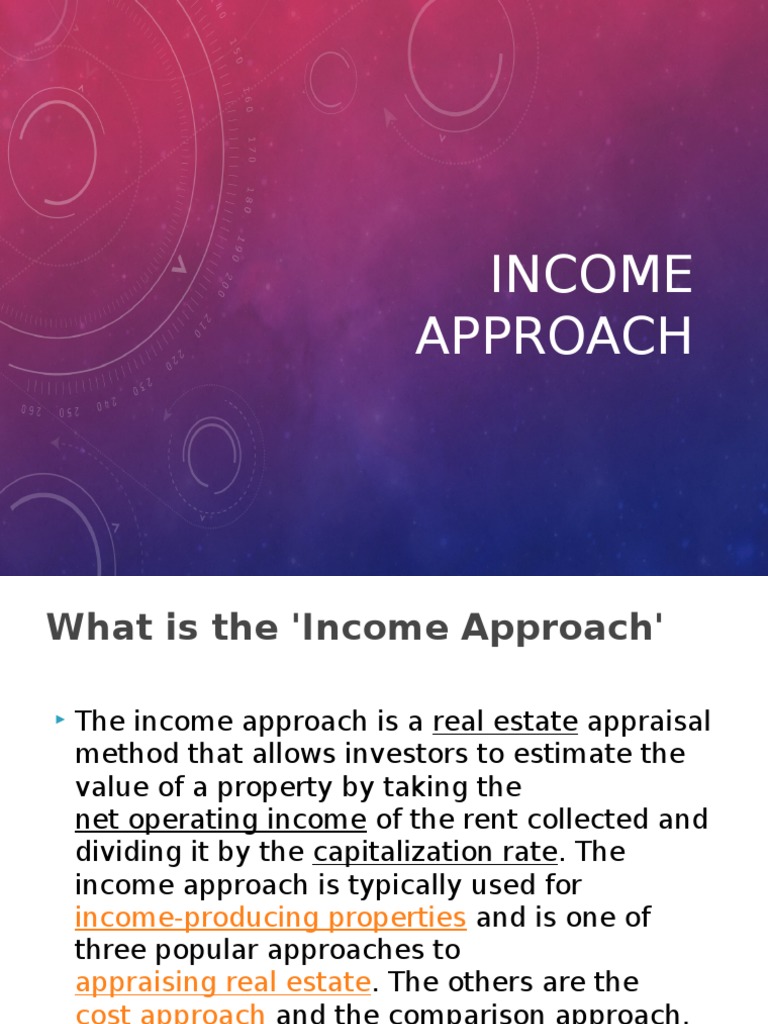 Income Approach.pptx | Land Law | Economics | Free 30-day Trial | Scribd