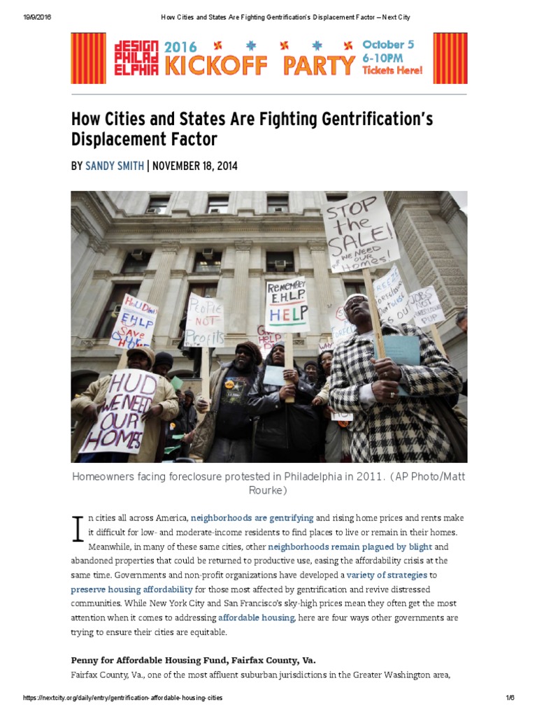 How Cities and States Are Fighting Gentrification's Displacement Factor ...