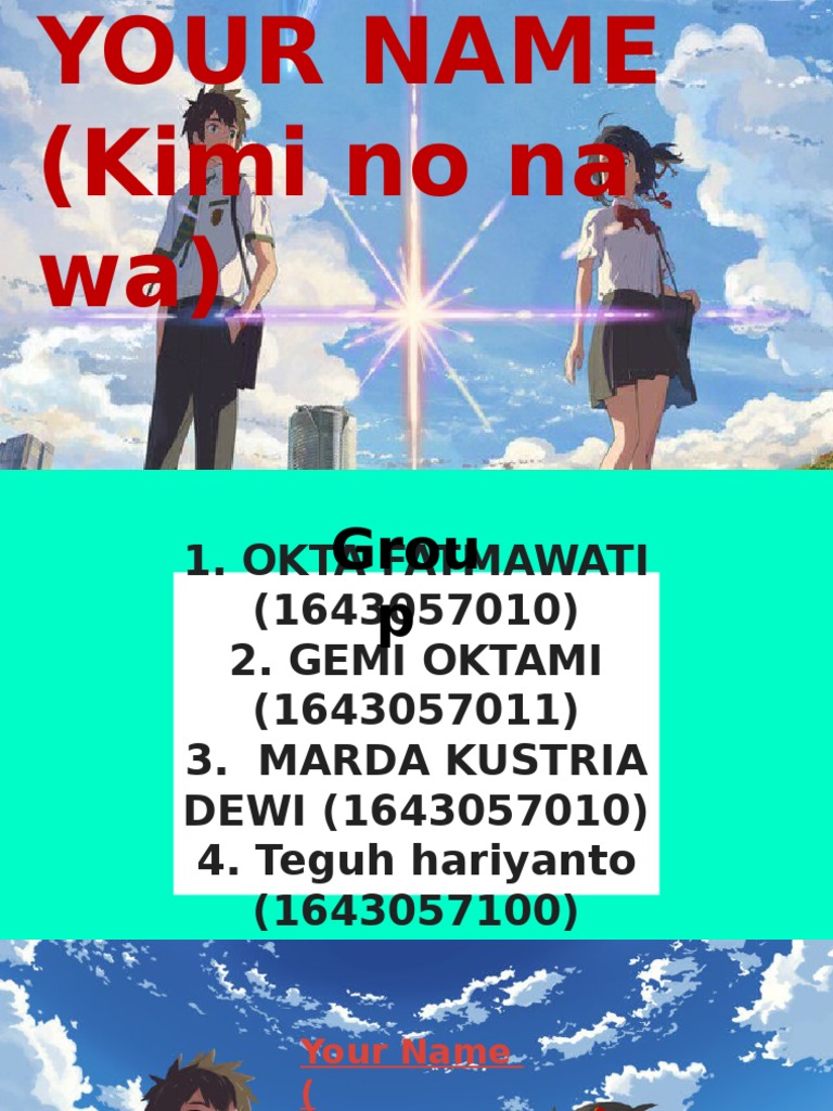 Kimi No Nawa English | PDF | Art | Young Adult